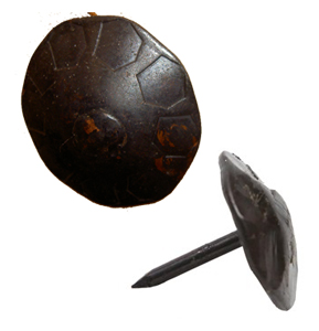 Clavos and decorative nails, hand pounded square and round clavos